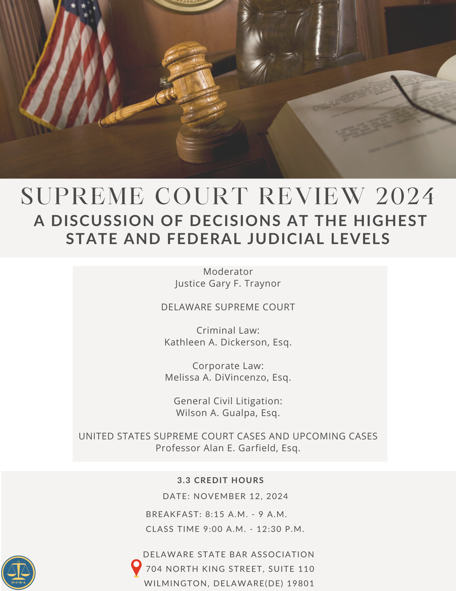 Events for August 2025 – Delaware State Bar Association